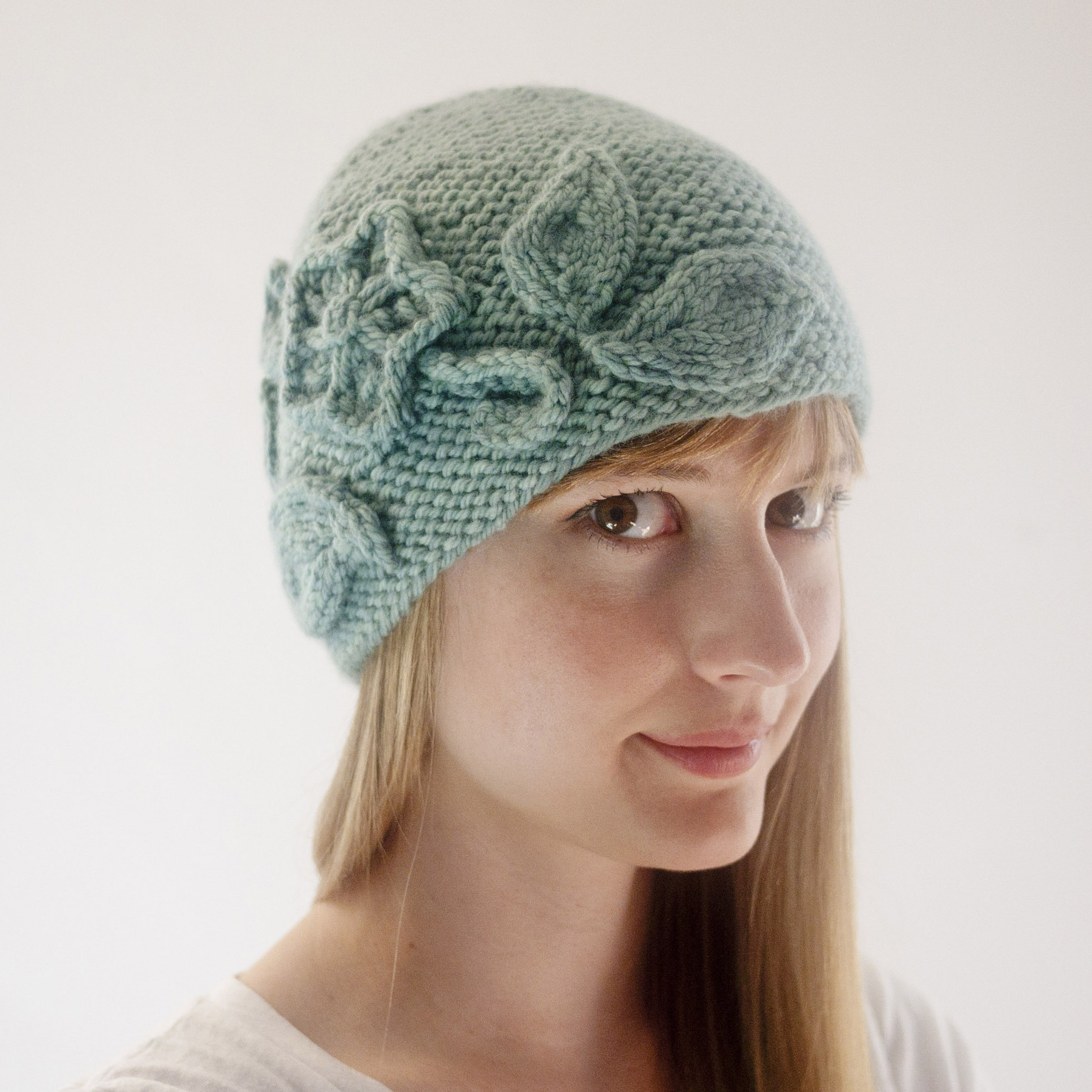 Blossom Appliqued hat Pattern - Knit Darling